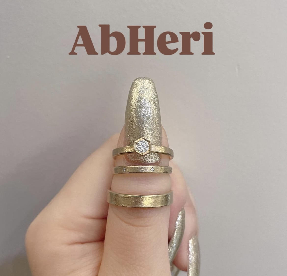 大阪梅田 AbHeri洗練されたデザインのおしゃれ結婚指輪 | ジュエリーショップgarden梅田